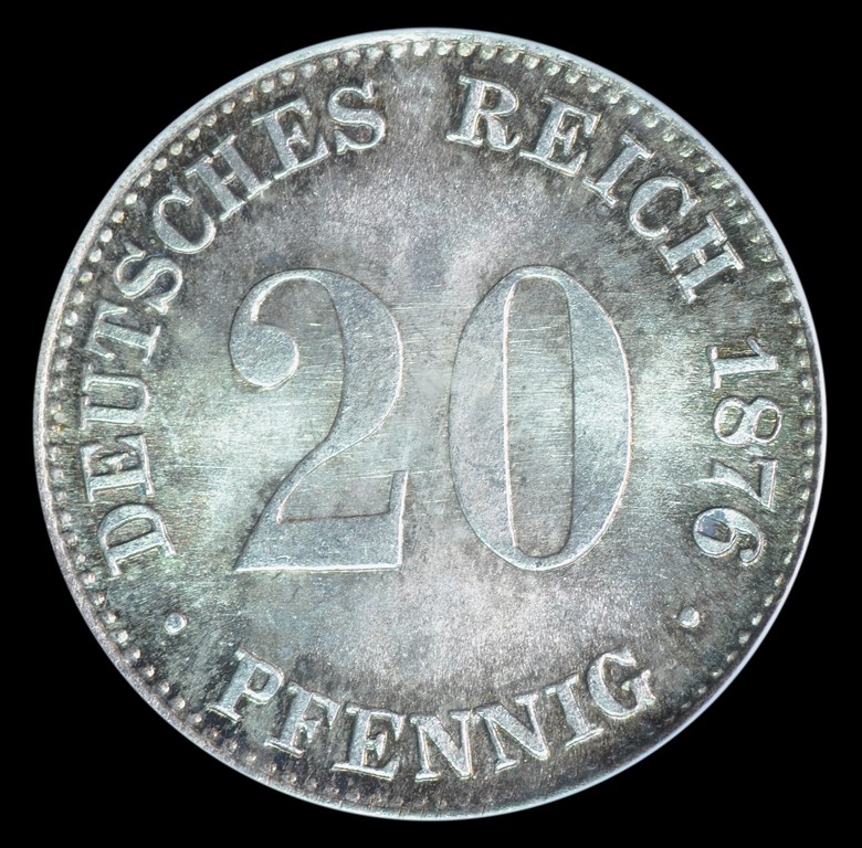 20 Pfennig (1873-1877) J.5, KM#5 Coin Details - Germany Empire Minor ...