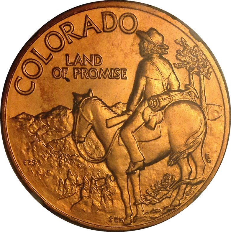 MEDAL: 1976 "CO Centennial/US Bicentennial" (Bronze) 33mm Coin Details ...