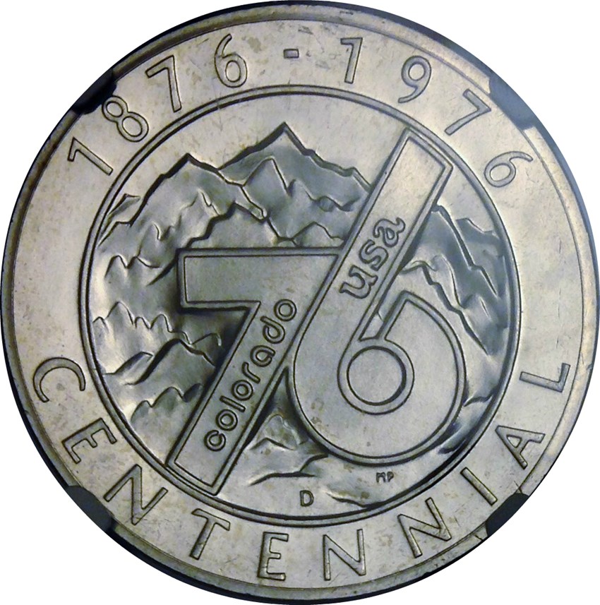 MEDAL: 1976 "CO Centennial/US Bicentennial" (Silver Proof) 33mm Coin ...