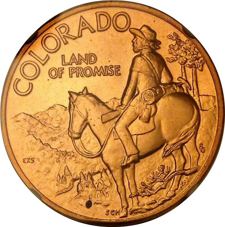 MEDAL: 1976 "CO Centennial/US Bicentennial" (Bronze) 33mm #1410 Coin ...