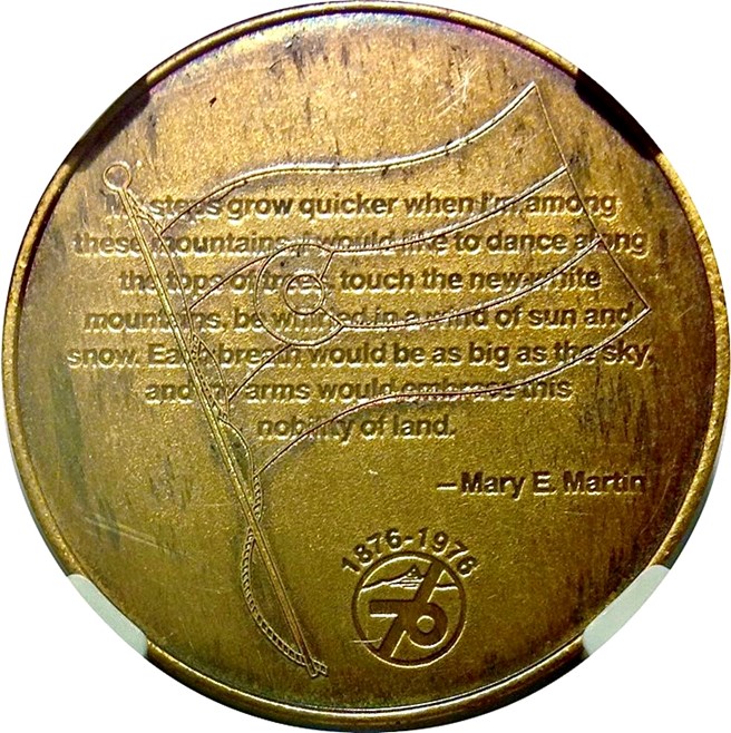 MEDAL: 1976 "Custer County, CO Centennial" 39mm Coin Details - The J ...