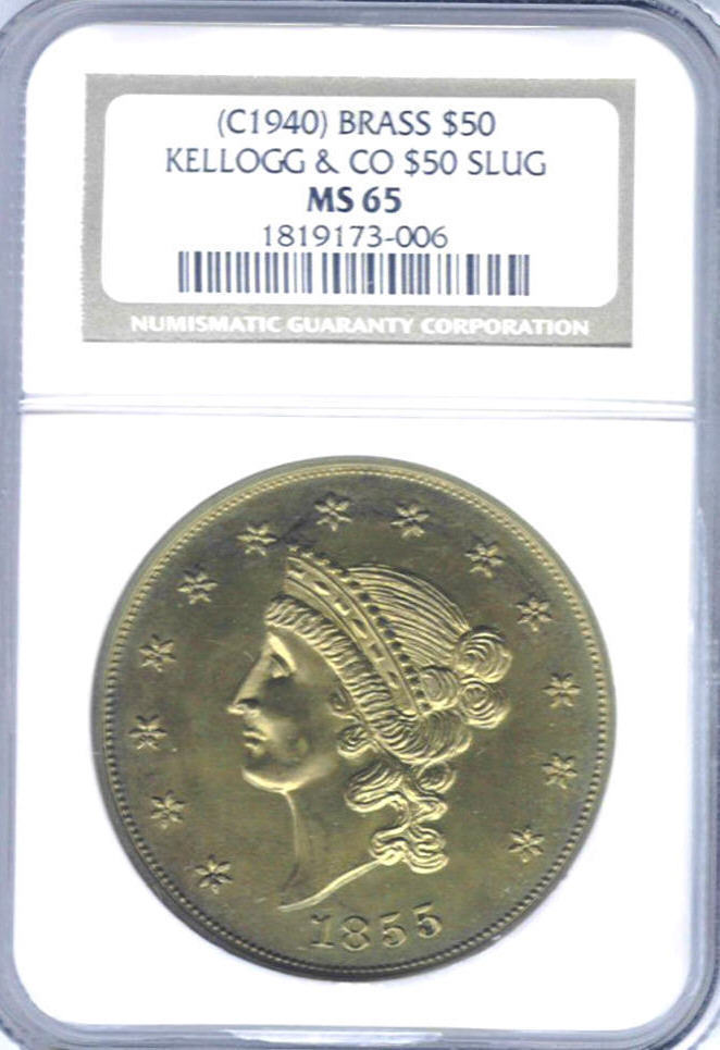 J740 Kellogg $50 Coin Details - SO-CALLED SLUGS