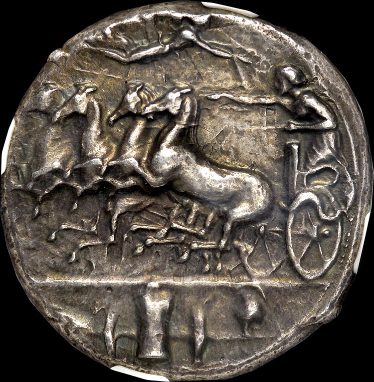 ANCIENT GREECE SYRACUSE (c.405-390 B.C.). SILVER DECADRACHM Coin ...