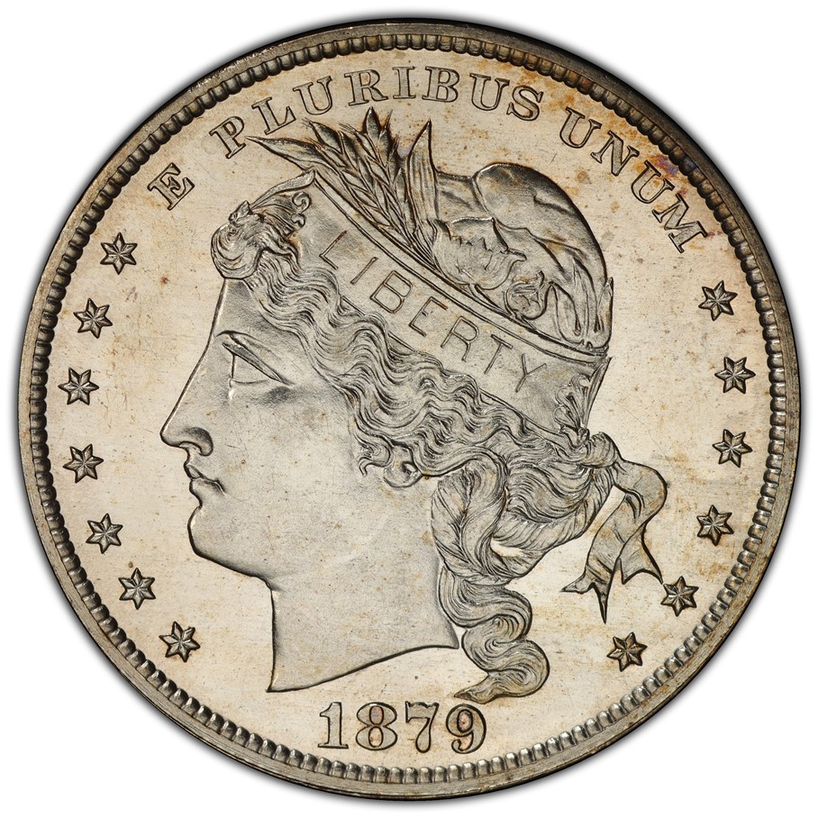 1879 Goloid Dollar J-1626 GOLOID Rev: Stars w/ METRIC DOLLAR & "100 ...