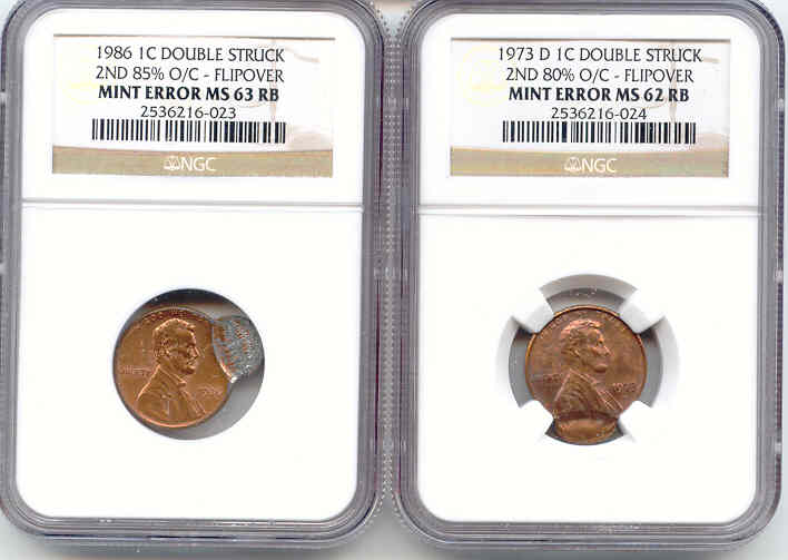 Flip Over Double Strike Coin Details - BoneHeads Collection of Error Coins