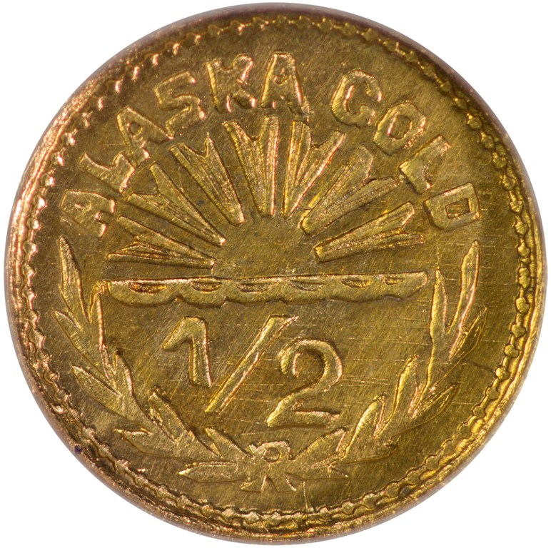 ALASKA GOLD PARKA HEAD SERIES, ROUND, 1911, "1/2" Coin Details - KAGIN ...