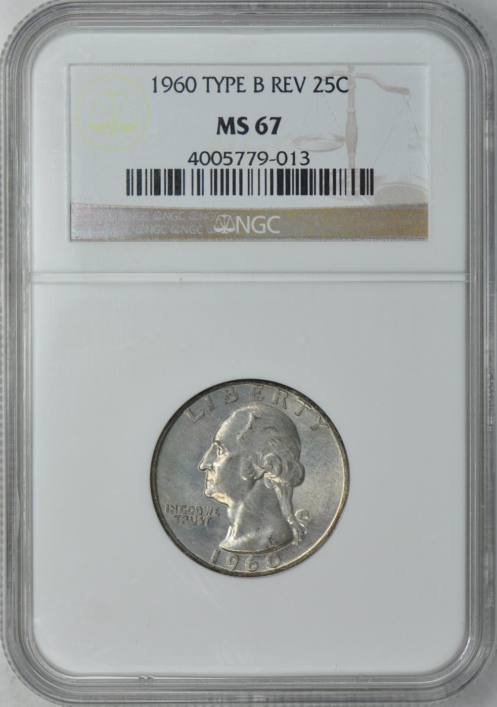 1960 Type-B Reverse Coin Details - 1956-1964 Type-B reverse Washington Quarters