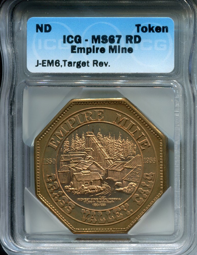 (J-EM6) Empire Mine, Grass Valley, California Coin Details - Nevada ...