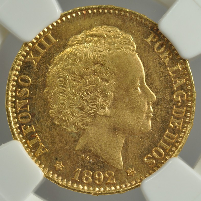 1892(92) PGM G20P Coin Details - Gold Pesetas - Complete Set (Originals ...