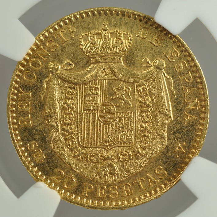 1904(04) SMV Coin Details - Alfonso XIII 20 Pesetas