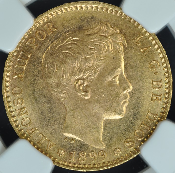 1899(99) SMV Coin Details - Alfonso XIII 20 Pesetas