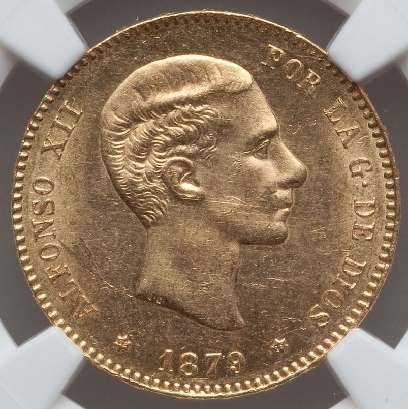 1879(79) EMM G25P Coin Details - Gold Pesetas - Complete Set (Originals ...