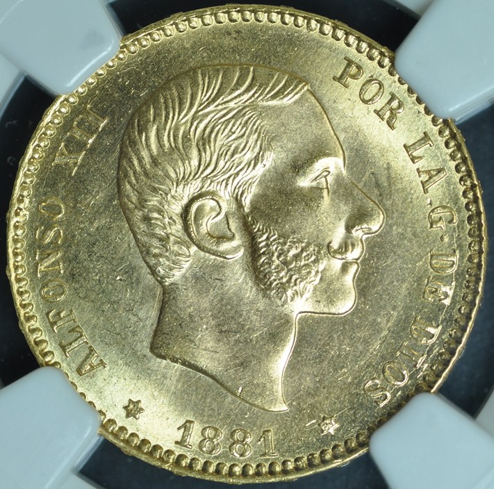 1881(81) MSM G25P Coin Details - Gold Pesetas - Complete Set (Originals ...