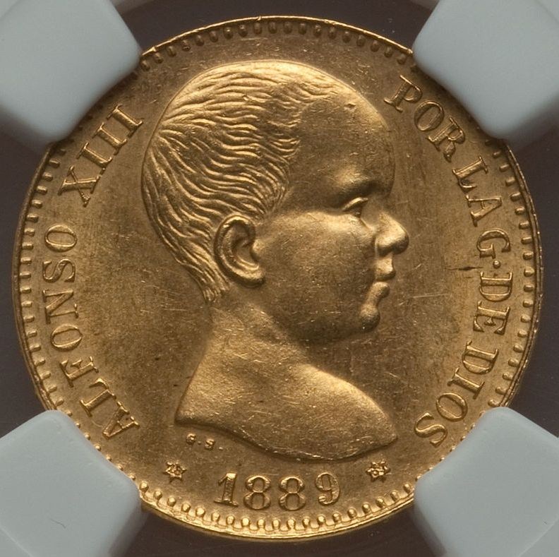 1889(89) MPM G20P Coin Details - Gold Pesetas - Complete Set (Originals ...