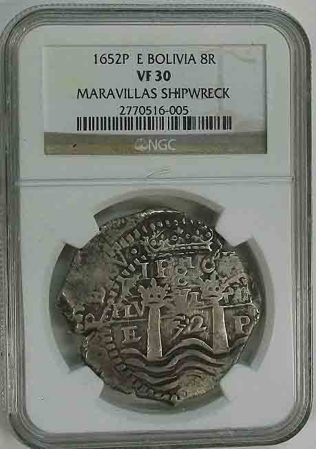 Maravillas Shipwreck, Sunk in 1656 Coin Details - Davy Jones Locker