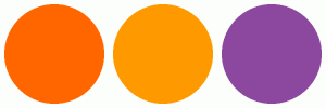 ColorCombo8597 with Hex Colors #FF6600 #FF9900 #8C489F