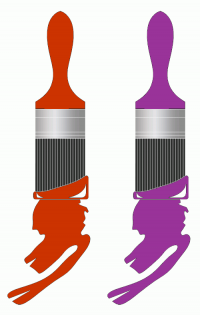 ColorCombo3344 with Hex Colors #CC3300 #993399