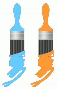 ColorCombo3355 with Hex Colors #66CCFF #FF9933