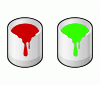 ColorCombo3844 with Hex Colors #CC0000 #33FF00