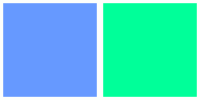 ColorCombo4431 with Hex Colors #6699FF #00FF99