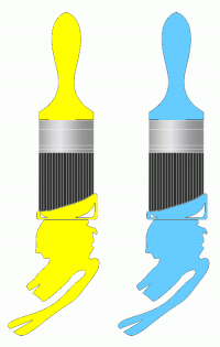 ColorCombo4821 with Hex Colors #FFFF00 #66CCFF