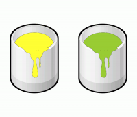 ColorCombo5158 with Hex Colors #FFFF33 #99CC33