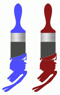 ColorCombo5228 with Hex Colors #4D4DFF #8C1717