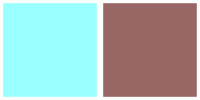 ColorCombo5279 with Hex Colors #99FFFF #996666