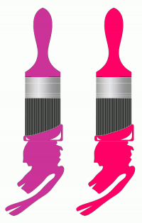 ColorCombo5333 with Hex Colors #CC3399 #FF0066