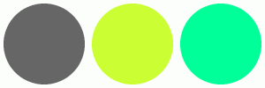 ColorCombo15662 with Hex Colors #666666 #CCFF33 #00FF99
