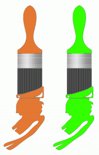 ColorCombo5543 with Hex Colors #E47833 #33FF00