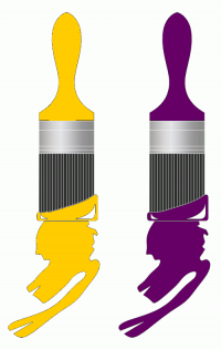 ColorCombo5561 with Hex Colors #FFCC00 #660066