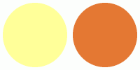 ColorCombo5729 with Hex Colors #FFFF99 #E47833