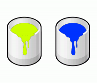 ColorCombo5997 with Hex Colors #CCFF00 #0033FF