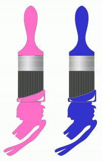 ColorCombo6118 with Hex Colors #FF6EC7 #3232CD