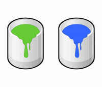 ColorCombo6131 with Hex Colors #66CC33 #3366FF