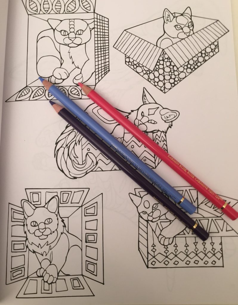 Adult Coloring Book - Stress Relieving Cats - Coloring Queen