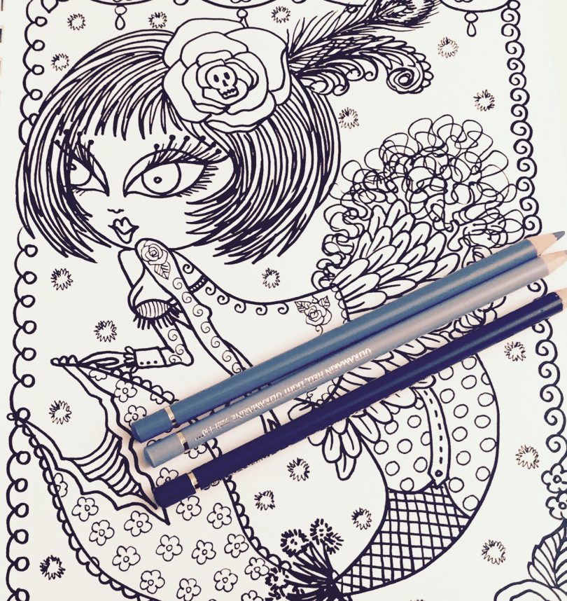 Mermaid Burlesque - Adult Coloring Book Review - Coloring Queen