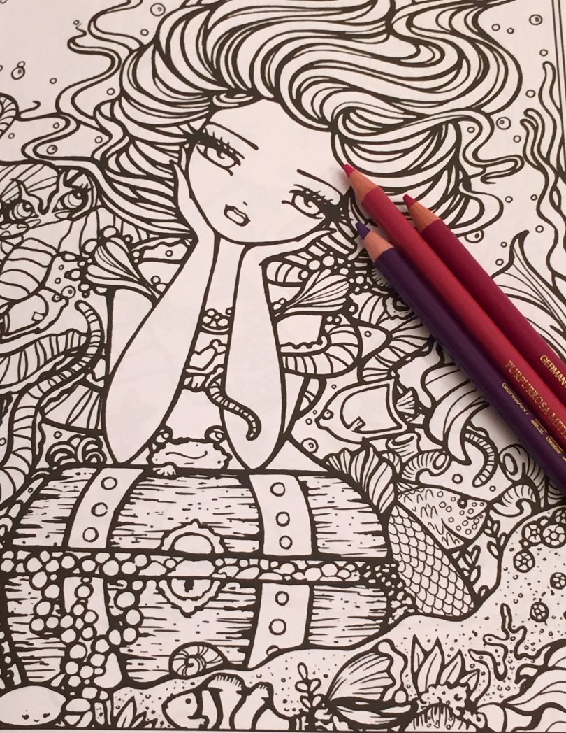 Mermaids, Fairies & Other Girls of Whimsy Coloring Book: 50 Fan Faves ...