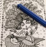 Mermaid Burlesque - Adult Coloring Book Review - Coloring Queen
