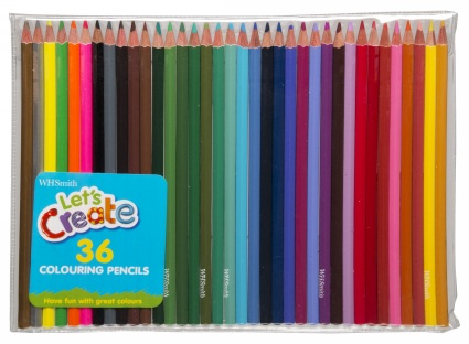 W H Smith Colouring Pencils (36 pc) Review - Coloring Queen