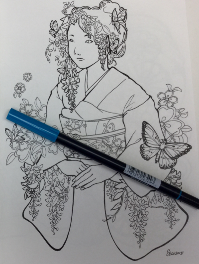 Erica Ward Illustrations Coloring Book & Postcards Review - Coloring Queen