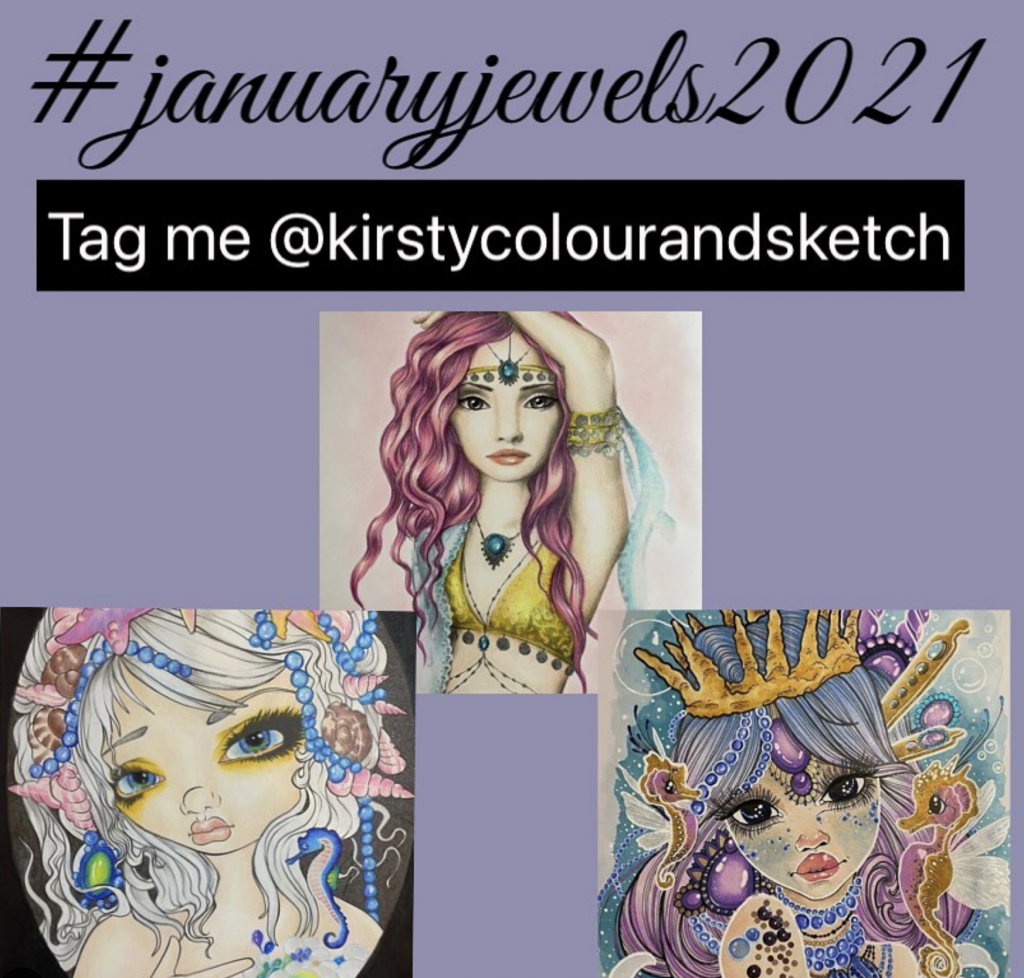 January Jewels 2021 - Coloring Queen