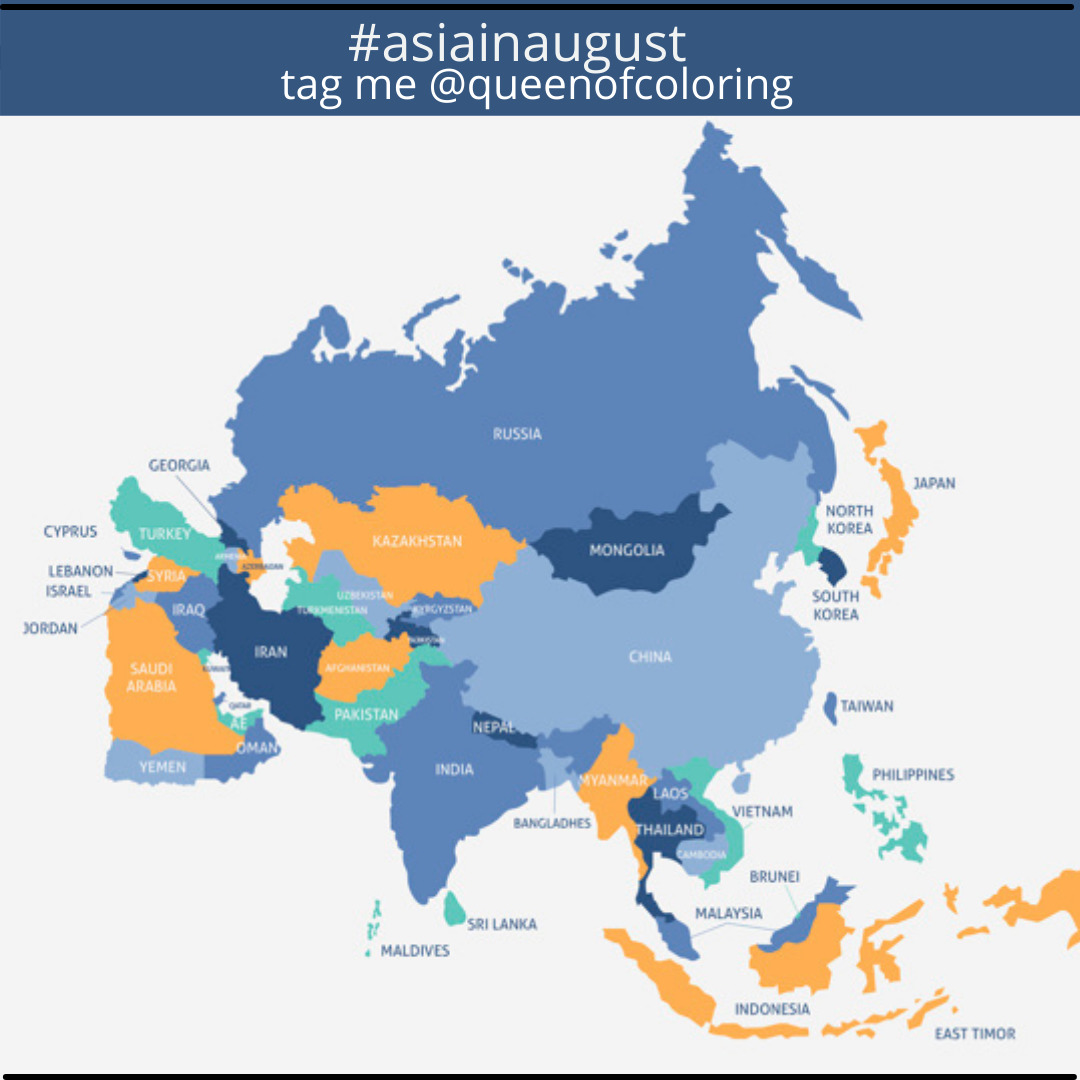 Asia in August Color Along - Coloring Queen