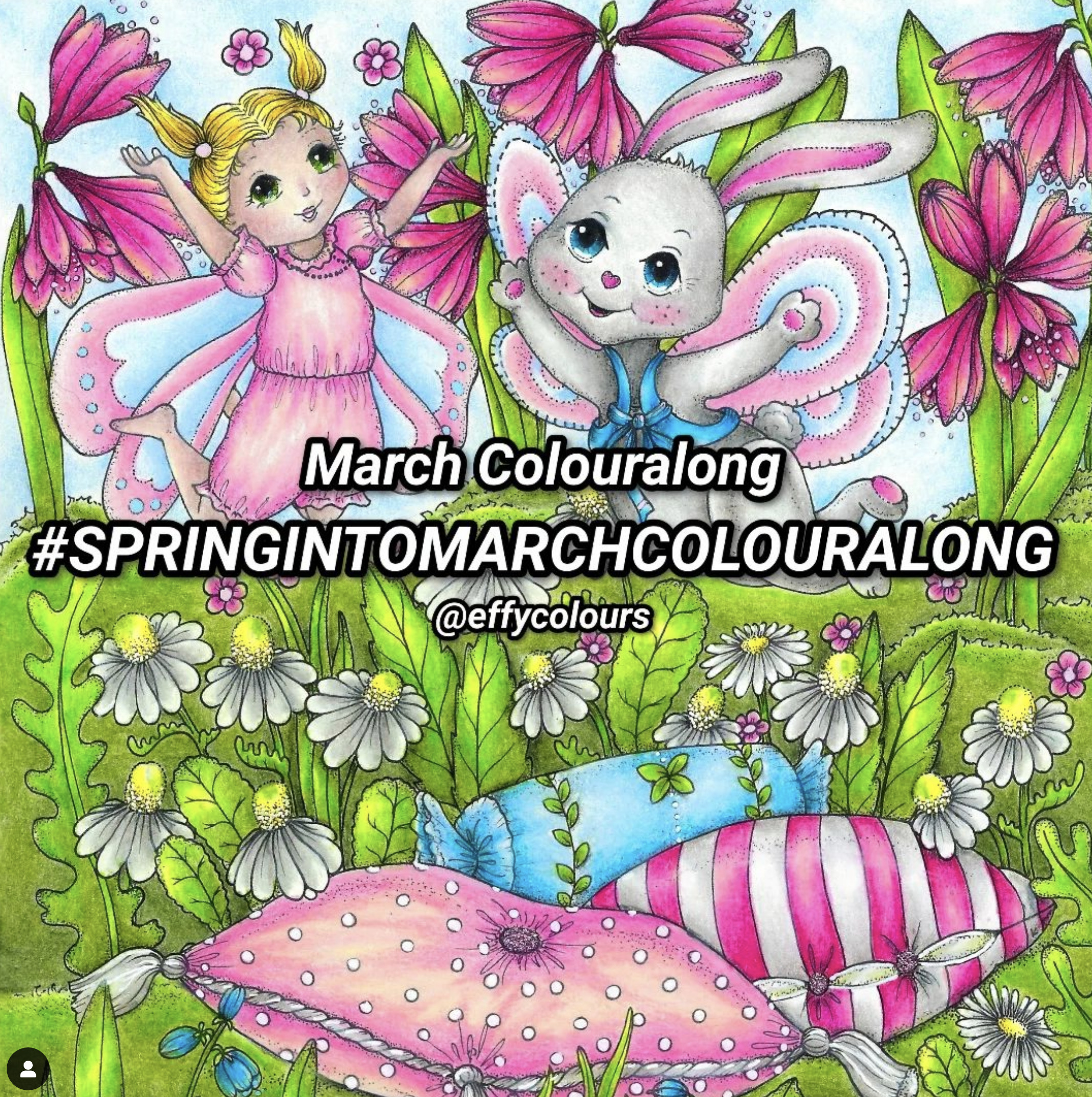 Spring into March Colour Along - Coloring Queen