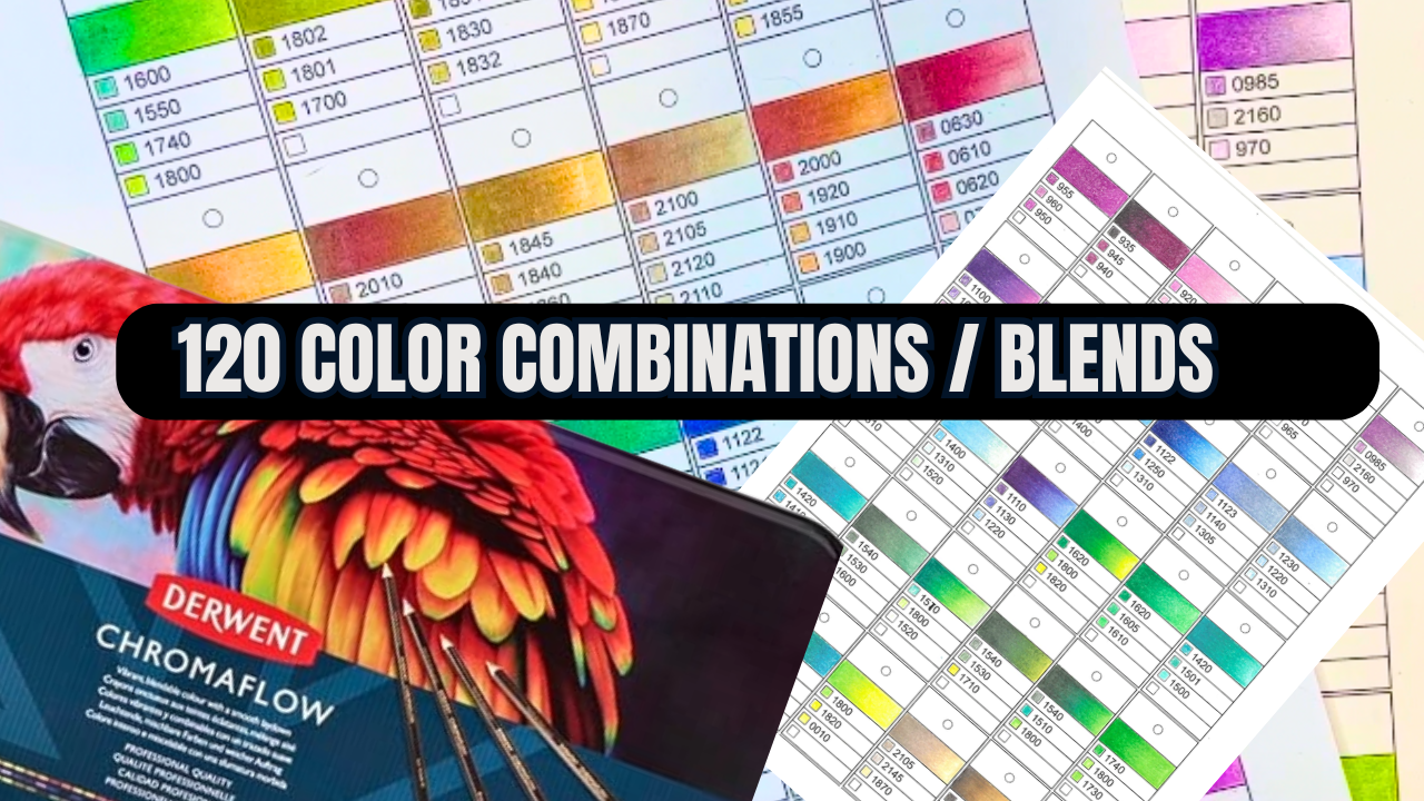 120 Derwent Chromaflow Colored Pencil Combinations | Free Download ...