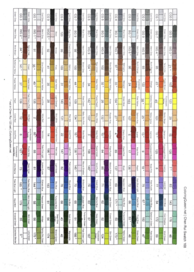 Chen Rui 168 Alcohol Markers Review & Swatch - Coloring Queen