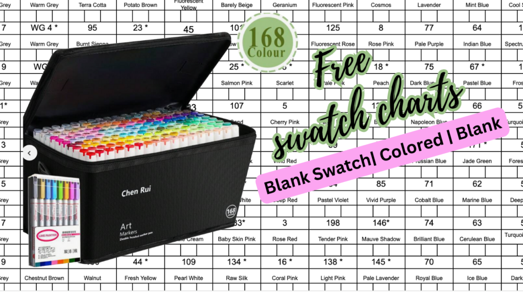 Chen Rui 168 Alcohol Markers Review & Swatch - Coloring Queen