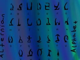 Alternian Alphabet (traced from online)