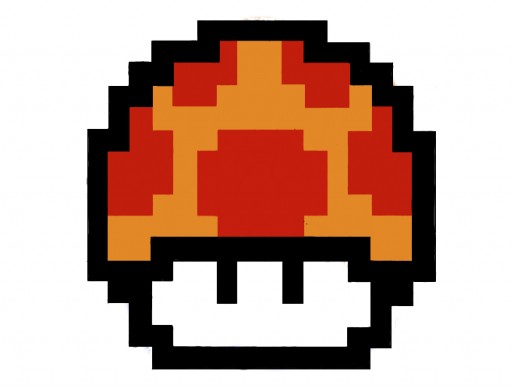 Mario 8 Bit Mushroom 8 Bit Super Mario Bros Red SUPER MUSHROOM Sticker